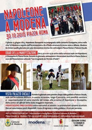 Il "Ritorno" a Modena di Napoleone e Giuseppina Bonaparte
