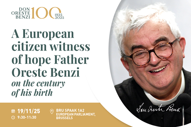 Bruxelles, don Oreste Benzi, Parlamento Europeo: testimone di speranza